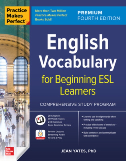Practice Makes Perfect: English Vocabulary for Beginning ESL Learners, Premium Fourth Edition by ...